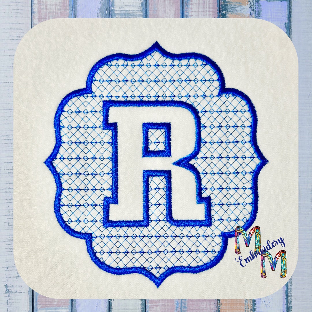 Embossed Monogram Font 5 - 26 Machine Embroidery Designs - 2, 3, 4, 5 ...