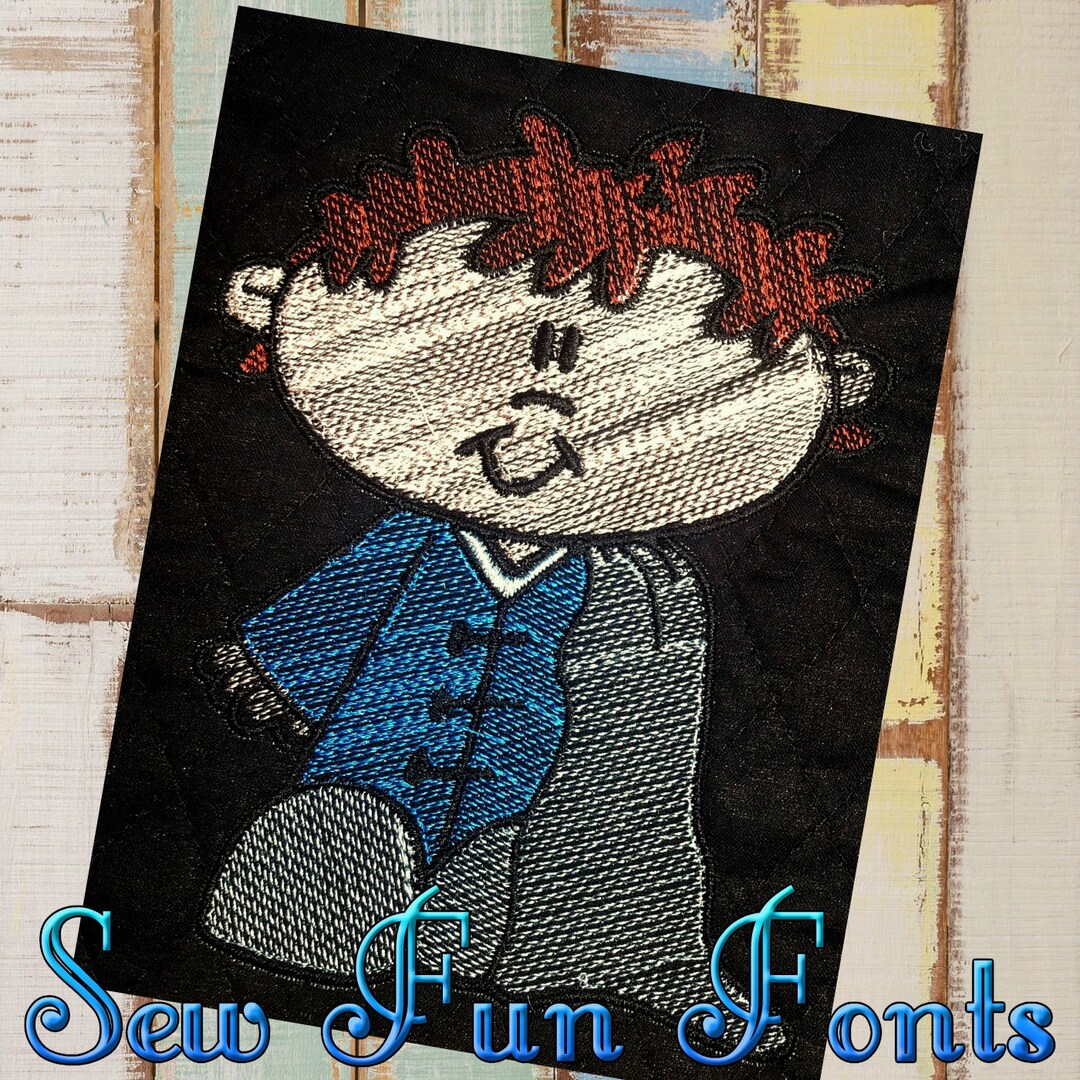 Bedtime Boy Embroidery Design, Sketch Design, 4 Sizes Included, Machine ...