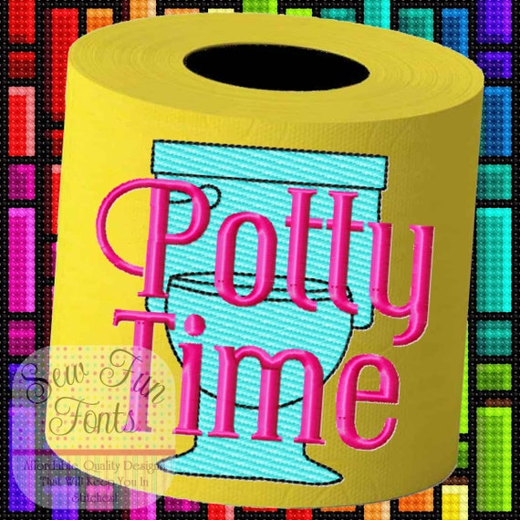 Potty Time MACHINE EMBROIDERY DESIGN Machine Embroidery | Etsy