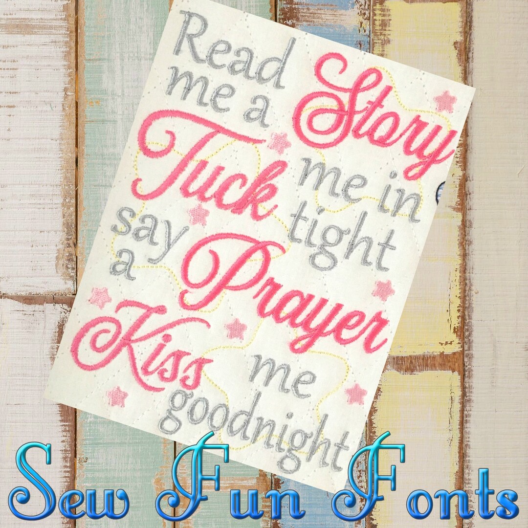 Read Me A Story Star Version, Embroidery Reading Pillow Saying, Pocket ...