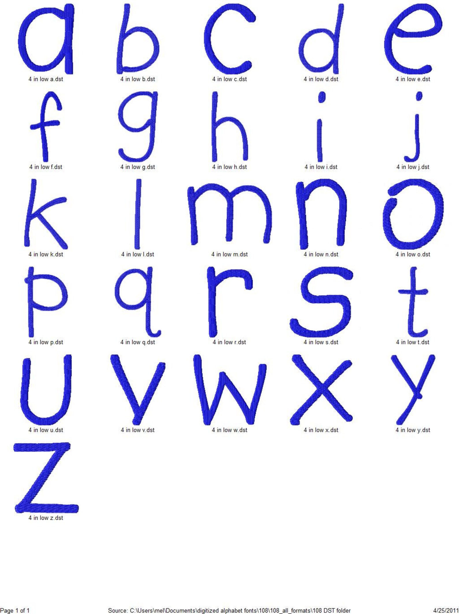 Font Monogram #108 Machine Embroidery Monogram Font Alphabet Design Set ...