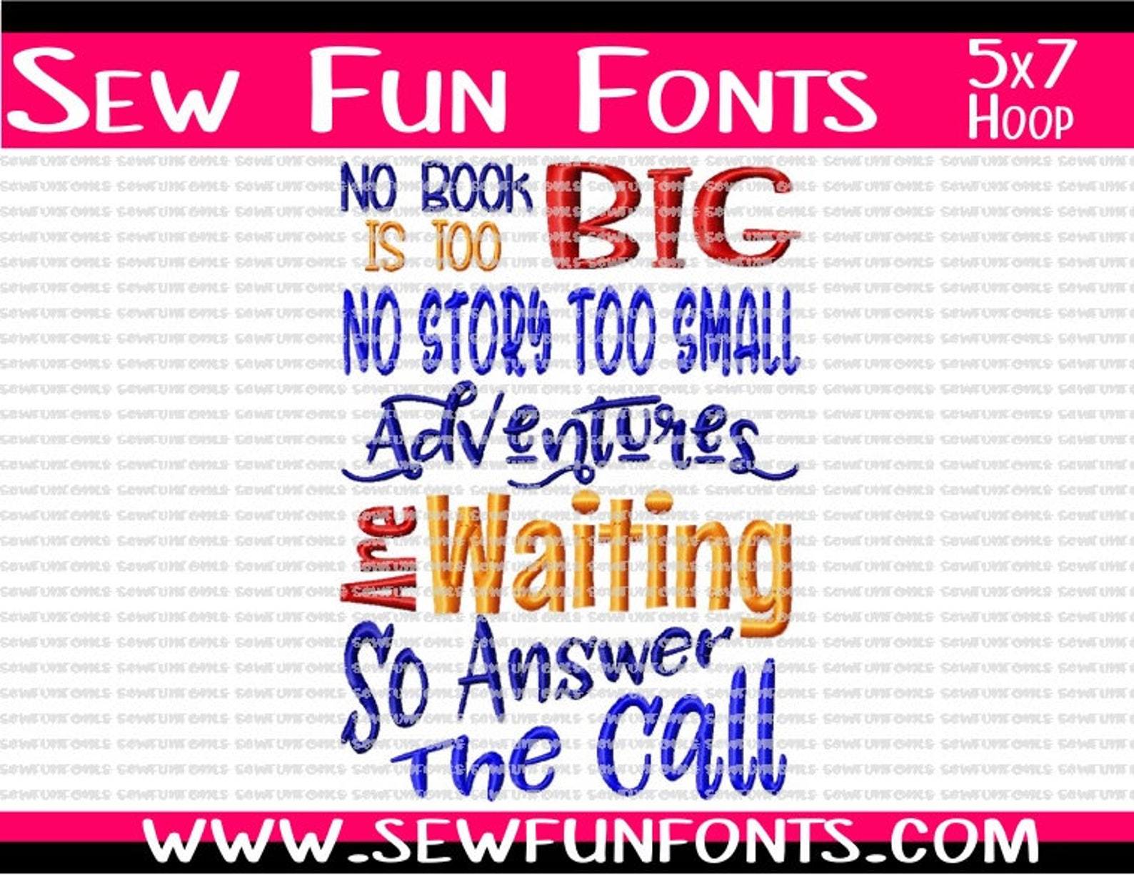 No Book is Too Big No Story Too Small Reading Saying Book - Etsy