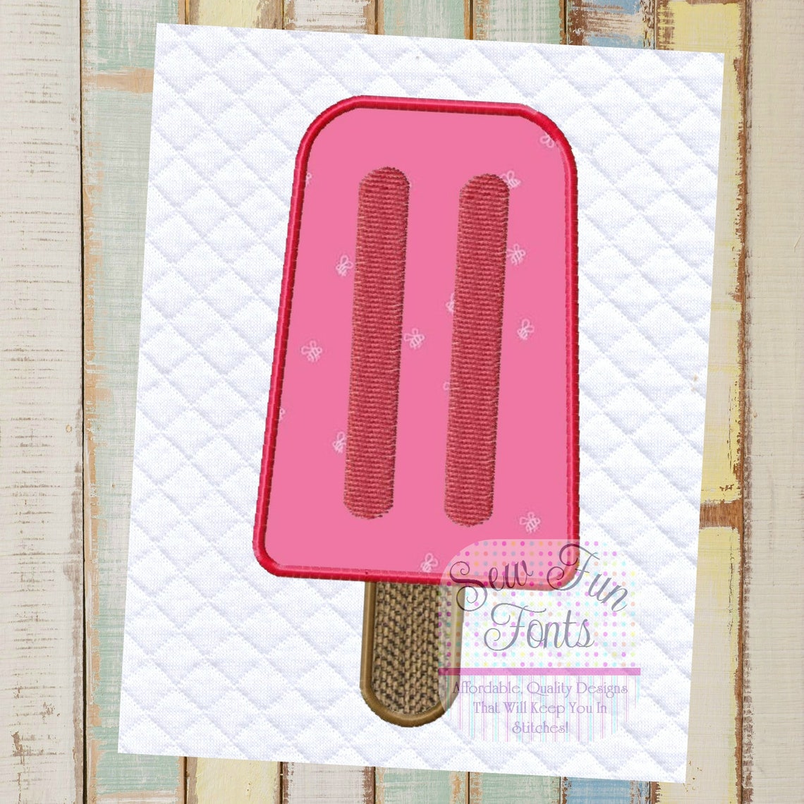 Applique Popsicle Machine Embroidery Design 4 Sizes READ - Etsy