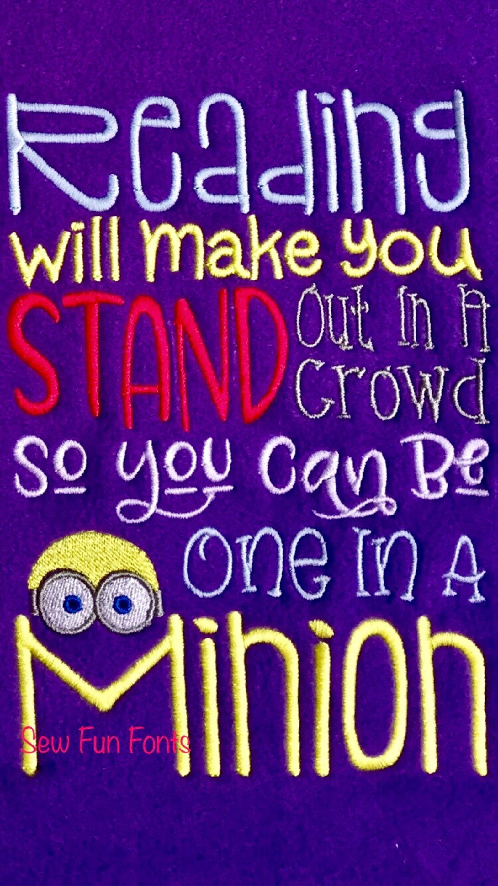 Reading Makes You Stand Out in A Crowd Reading Saying Book | Etsy