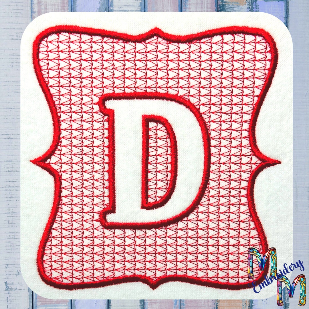 Embossed Monogram Font 4 - 26 Machine Embroidery Designs - 2, 3, 4, 5 ...
