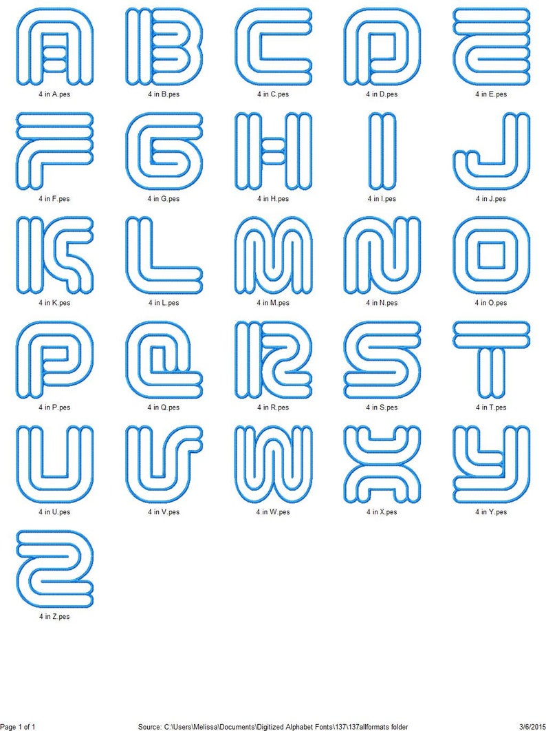 Font Monogram #137 Machine Embroidery Monogram Font Alphabet Design Set ...