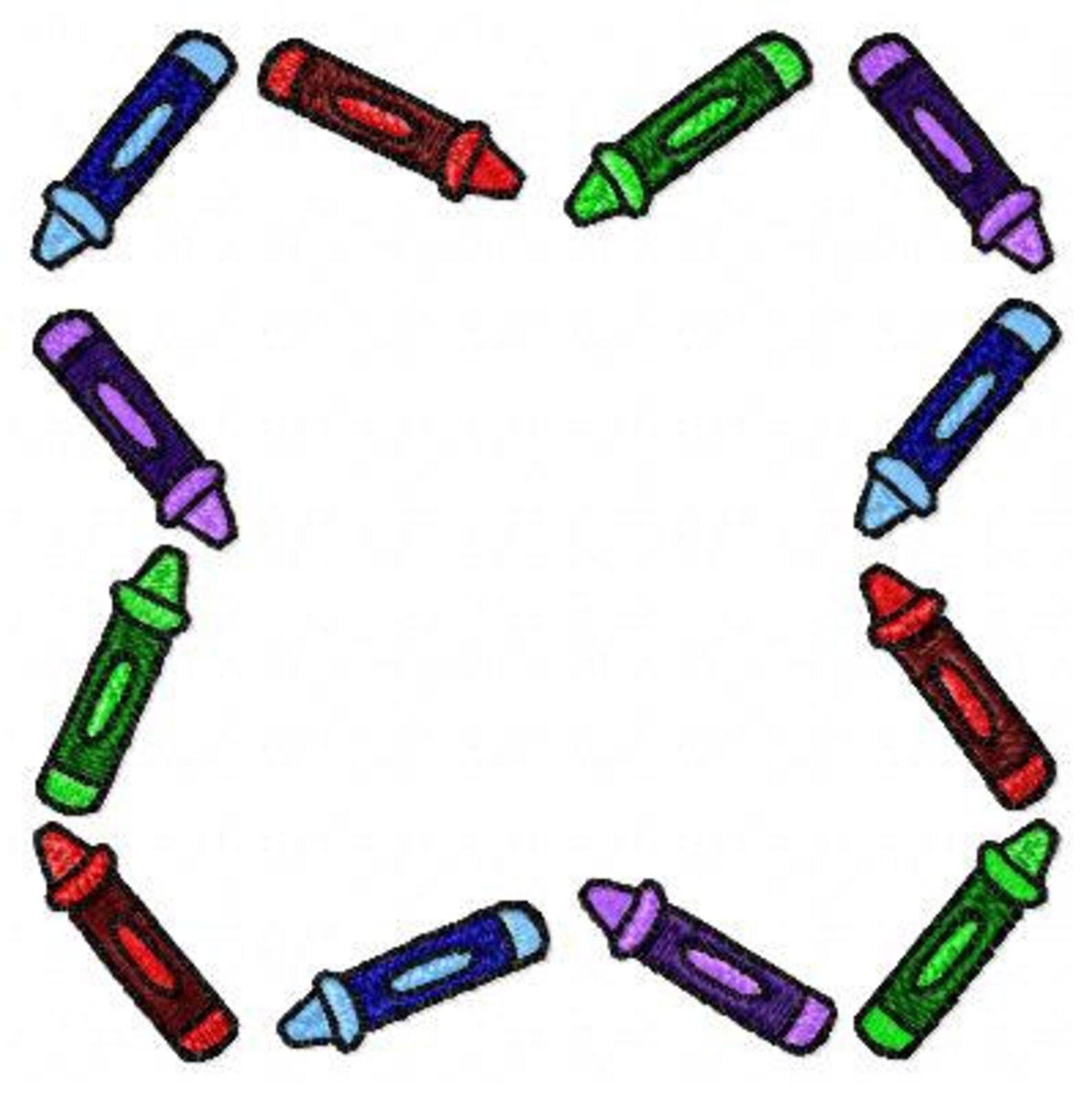 Crayons Galore Machine Embroidery Monogram Font Alphabet Design Set ...