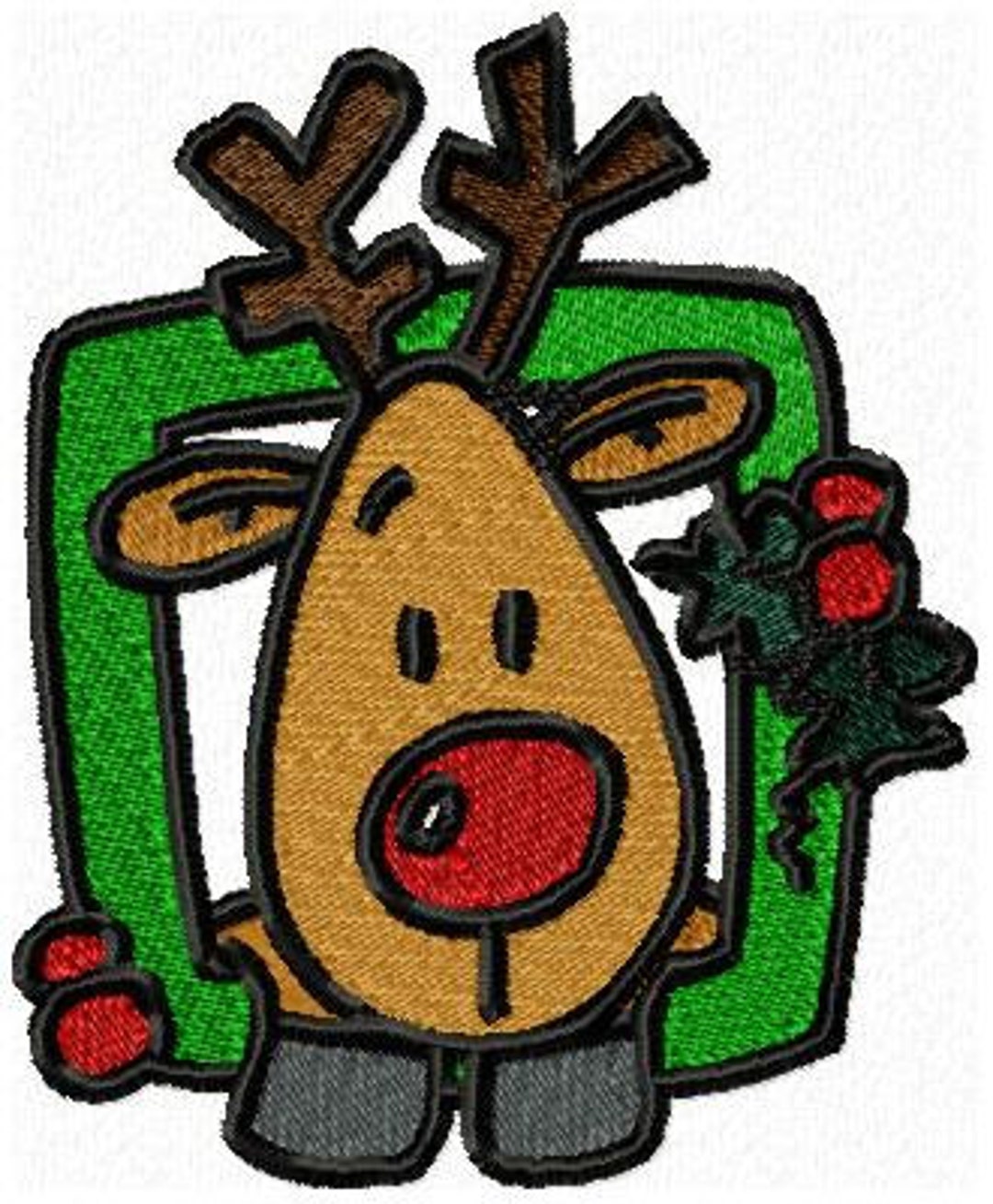 Christmas Cuties in Frames Santa Rudolf Elf Snowman Machine Embroidery ...