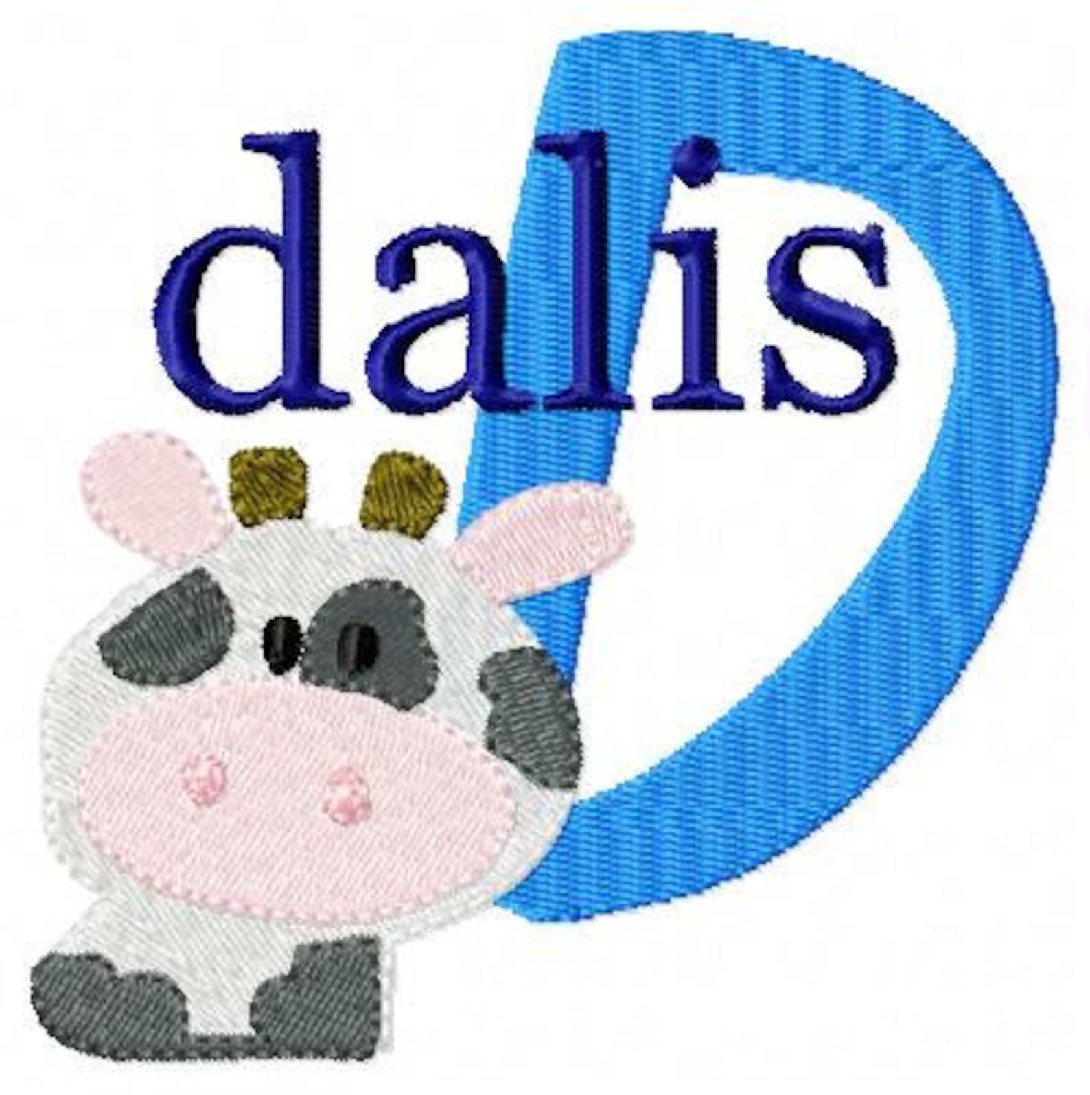 Moo Cow Machine Embroidery Monogram Font Alphabet Design Set INSTANT ...