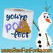 You're Poofect Toilet Paper Embroidery Design 4x4 Hoop - Etsy