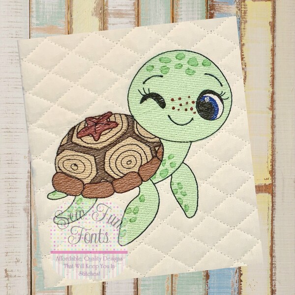 Turtle Embroidery - Etsy