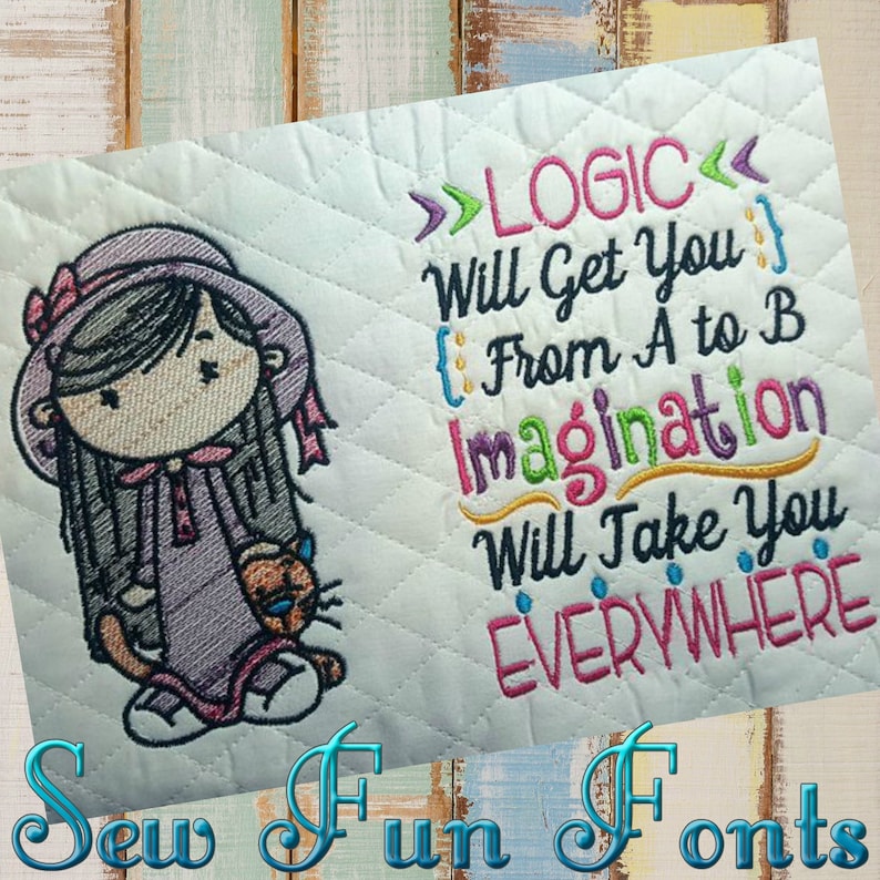 Logic Will Get You From A to B Girl Reading Pillow Saying - Etsy