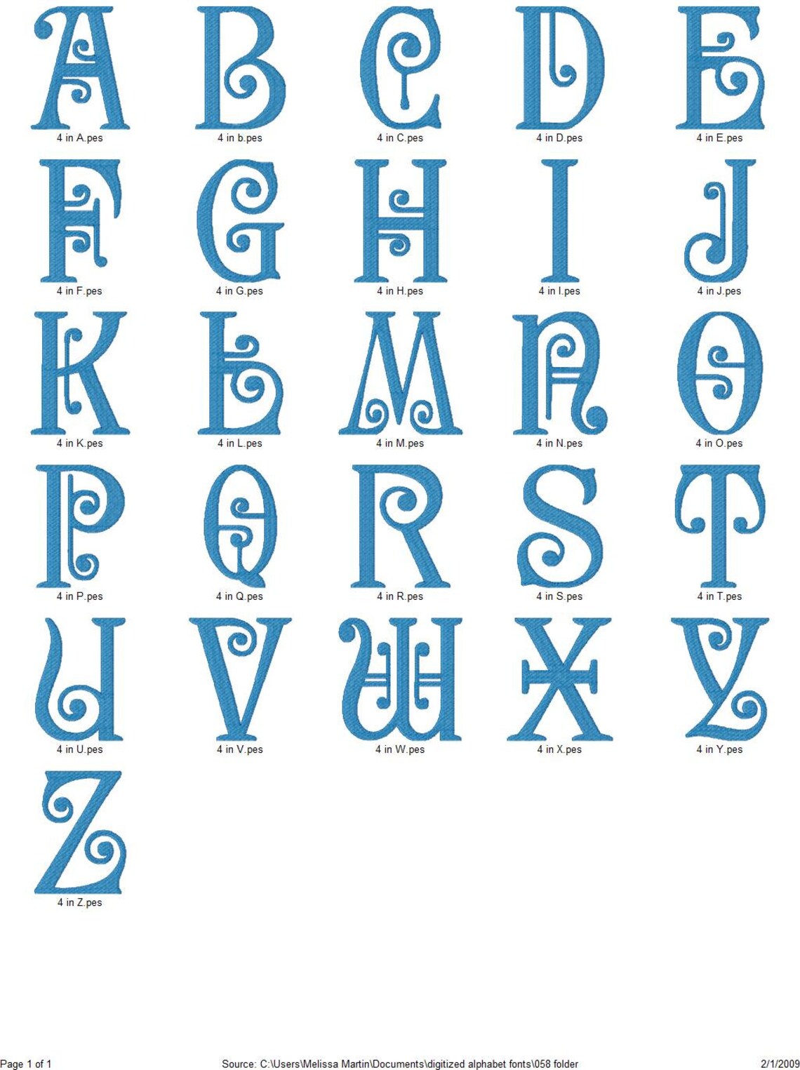 Font Monogram 058 Machine Embroidery Monogram Font Alphabet | Etsy