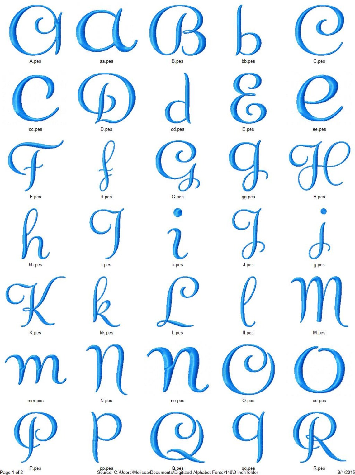 Font Monogram 140 Machine Embroidery Monogram Font Alphabet - Etsy