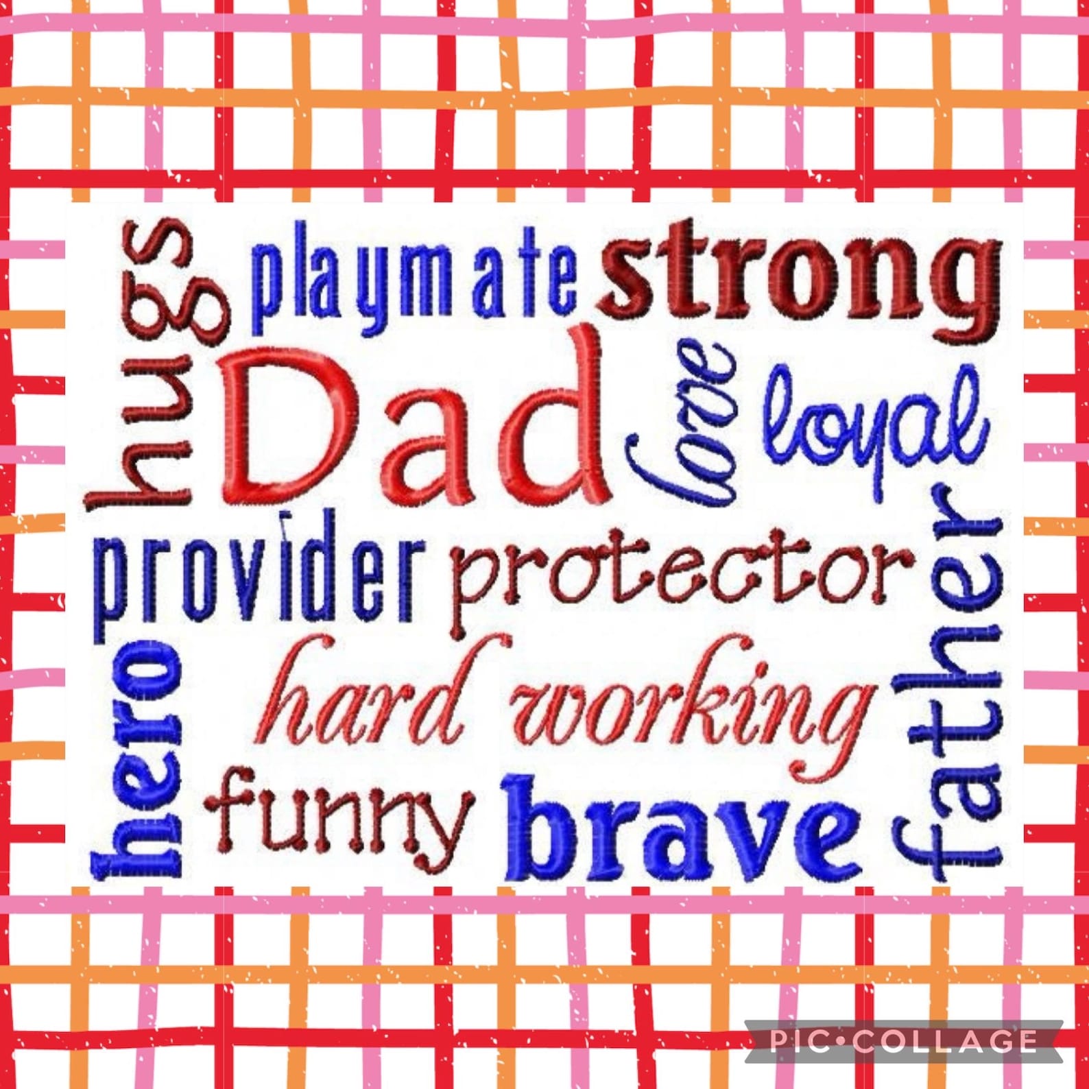 Dad Word Block ~ Subway Art Machine Embroidery Design INSTANT DOWNLOAD ...