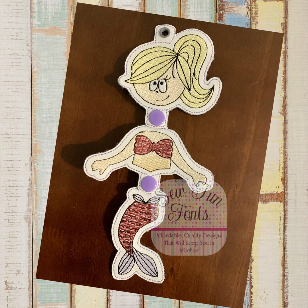 Mermaid Snap Mixer, Fantasy Machine Embroidery Design, Embroidery ...