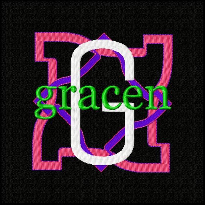 Illusions Square Machine Embroidery Monogram Font Alphabet Design Set ...