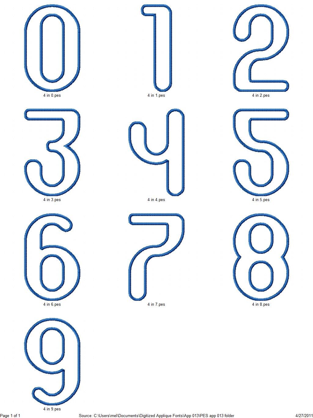 Applique Font 013 Machine Embroidery Monogram Font Alphabet - Etsy