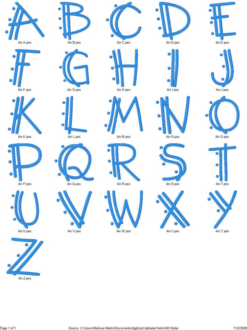 Font Monogram 045 Machine Embroidery Monogram Font Alphabet - Etsy