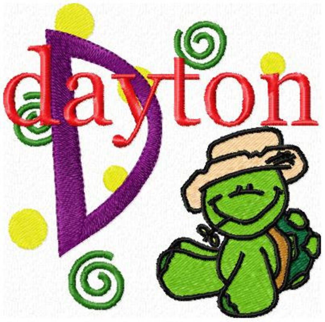 Tony Turtle Machine Embroidery Monogram Font Alphabet Design Set ...