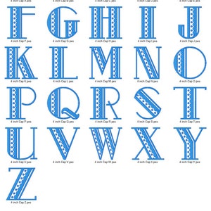 Font Monogram #016 Machine Embroidery Monogram Font Alphabet Design Set ...