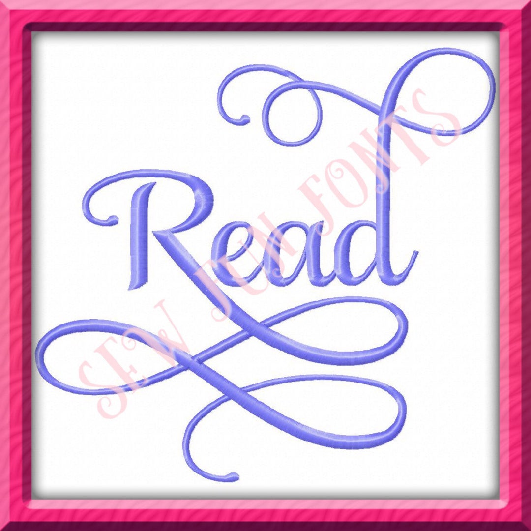 Read ~ Simple Word Saying Reading Saying, Embroidery Saying, Reading ...