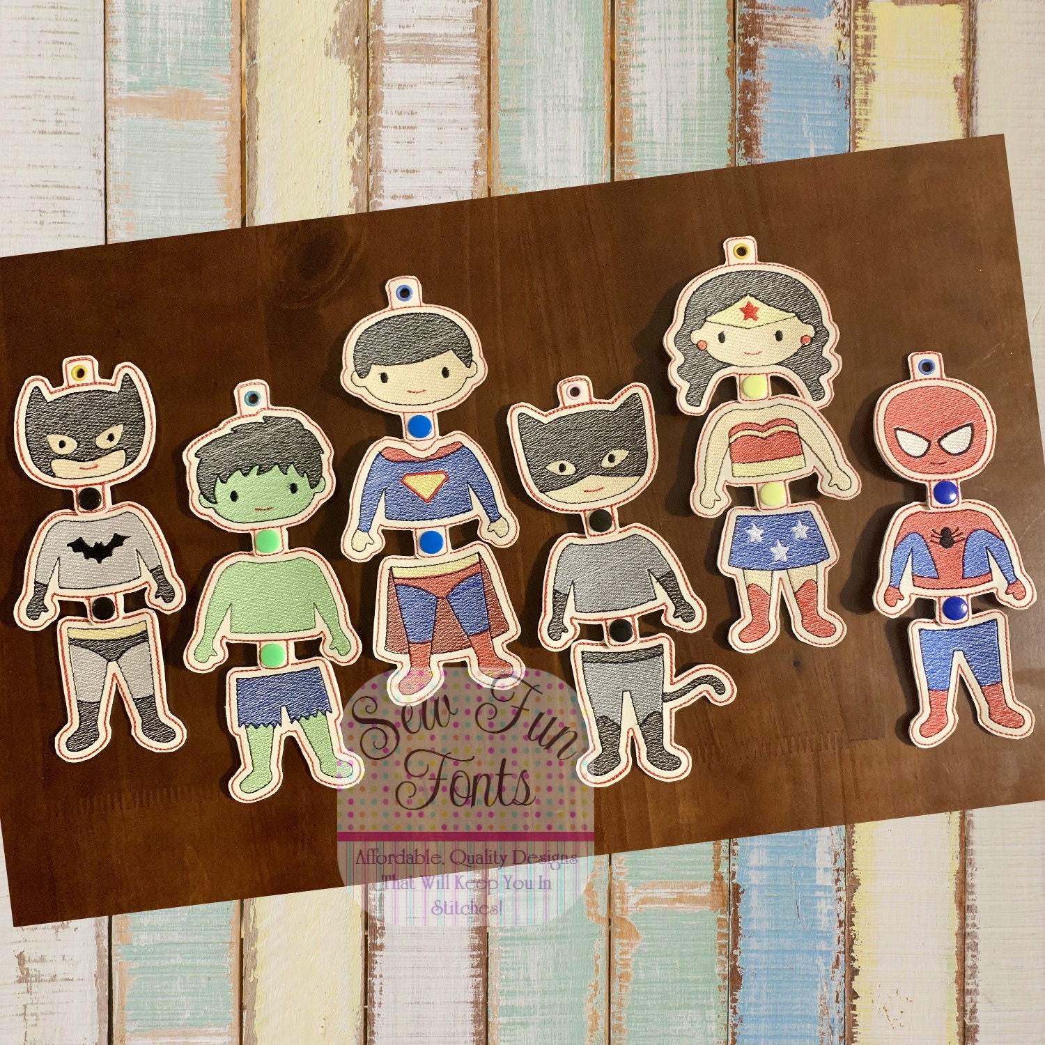 Superhero Kids Snap Mixer Set 6 Designs Included Key Fob | Etsy