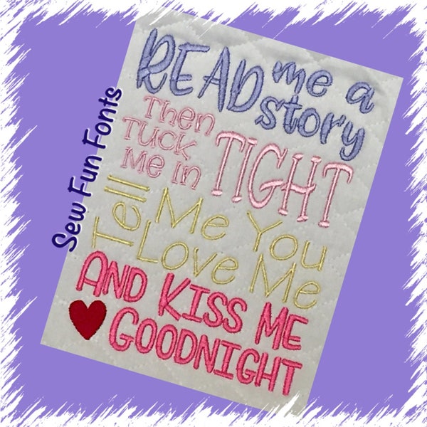 Reading Pillow Embroidery Designs - Etsy