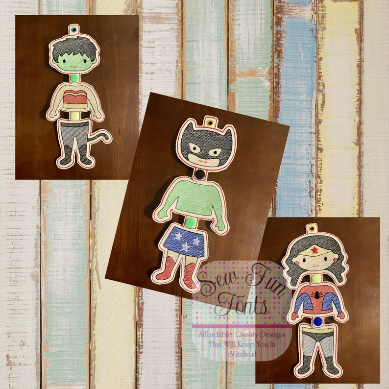 Superhero Kids Snap Mixer Set 6 Designs Included Key Fob | Etsy