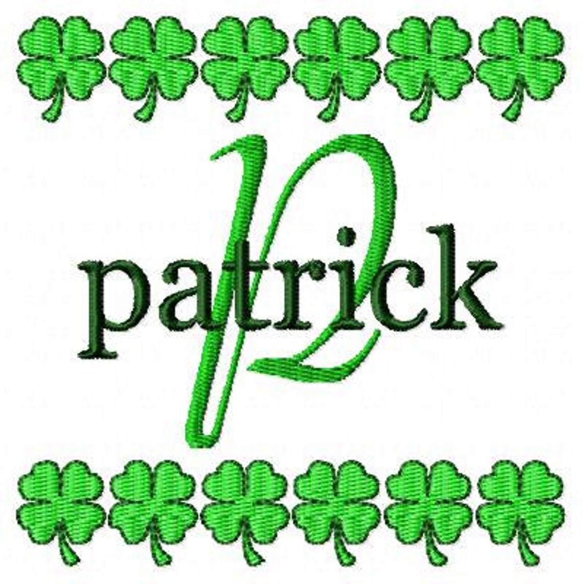 Shamrocks Machine Embroidery Monogram Font Alphabet Design Set INSTANT ...