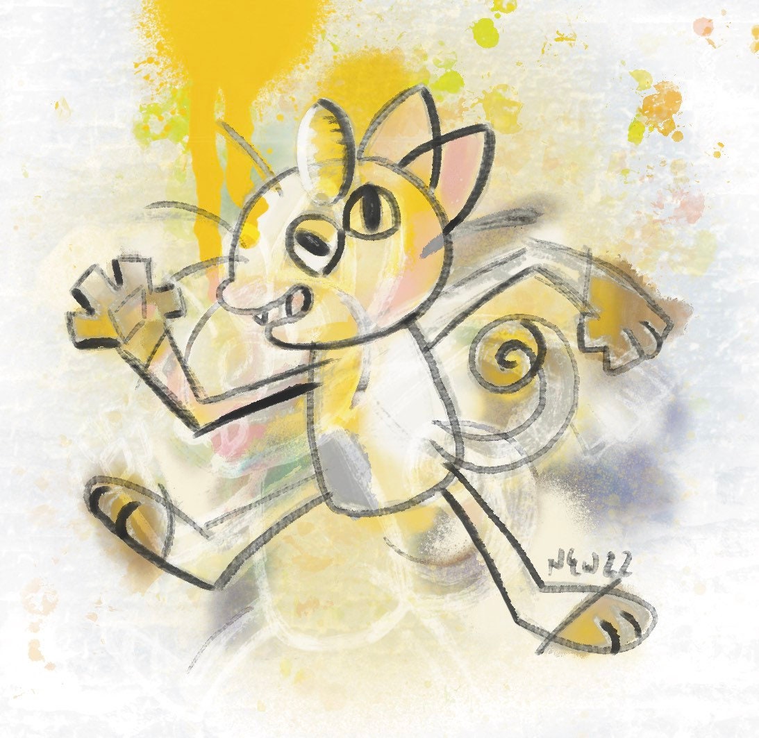 12 X 12 Canvas Print of My Picasso Style Pokémon Art. Buy 2 Get 1 Free ...