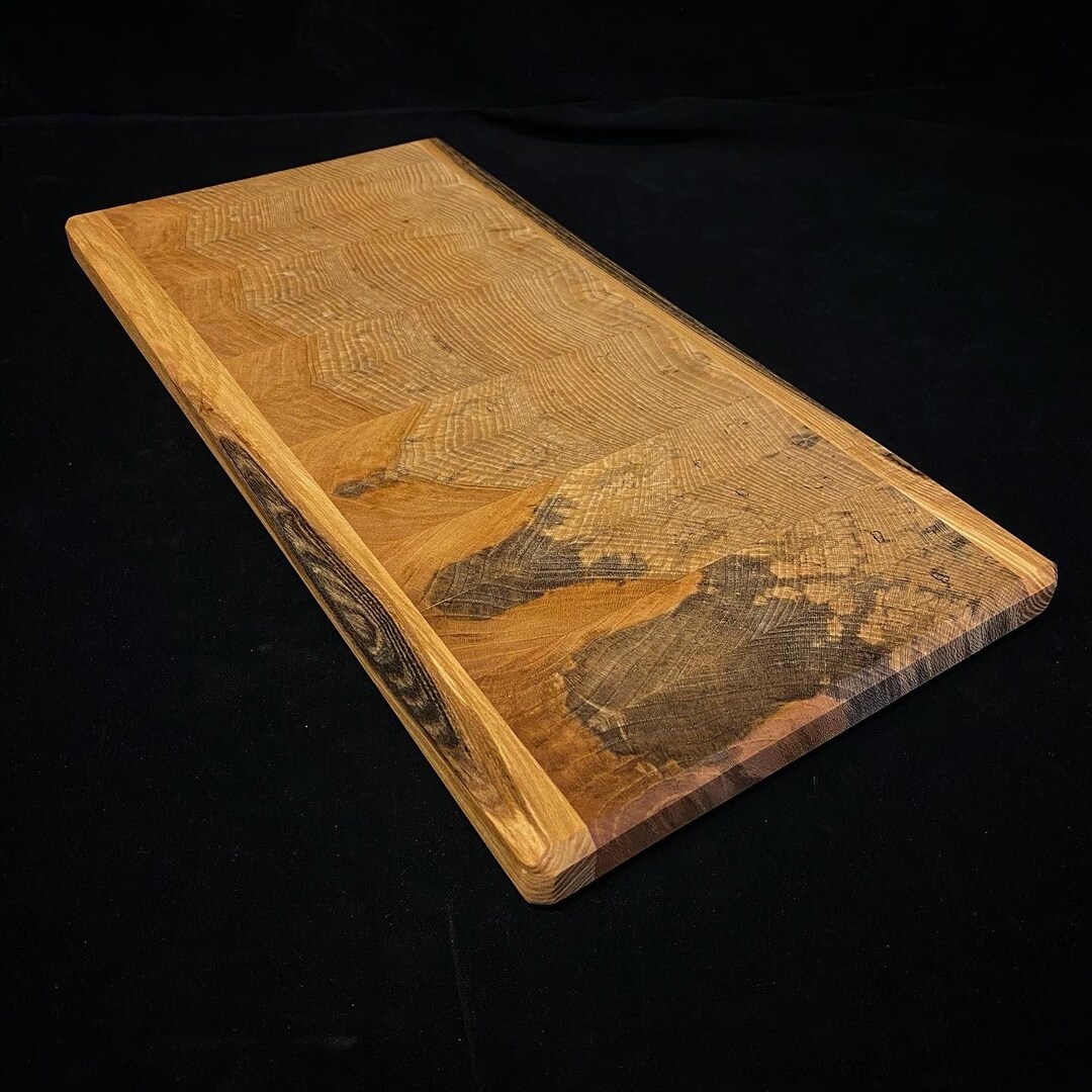 End Grain Sycamore W / Ash Bread Board / Cutting Board / Cheese Board ...