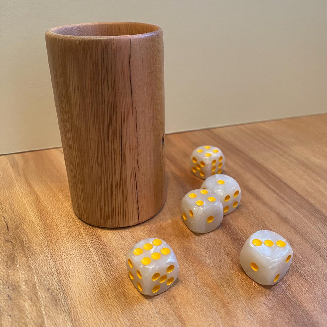 Mahogany Wood Hand Turned Dice Shaker Cup - Etsy