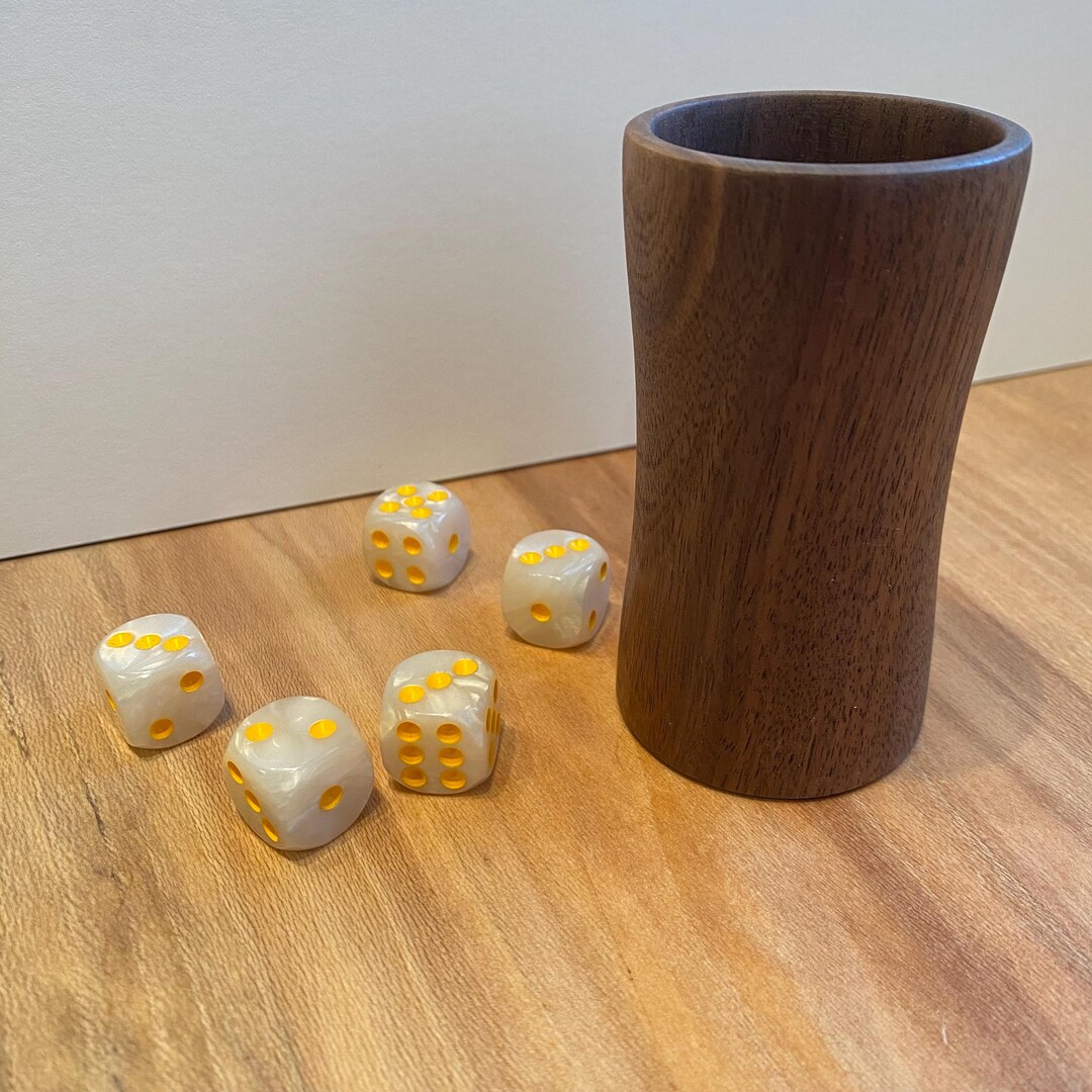 Black Walnut Hand Turned Dice Shaker Cup - Etsy
