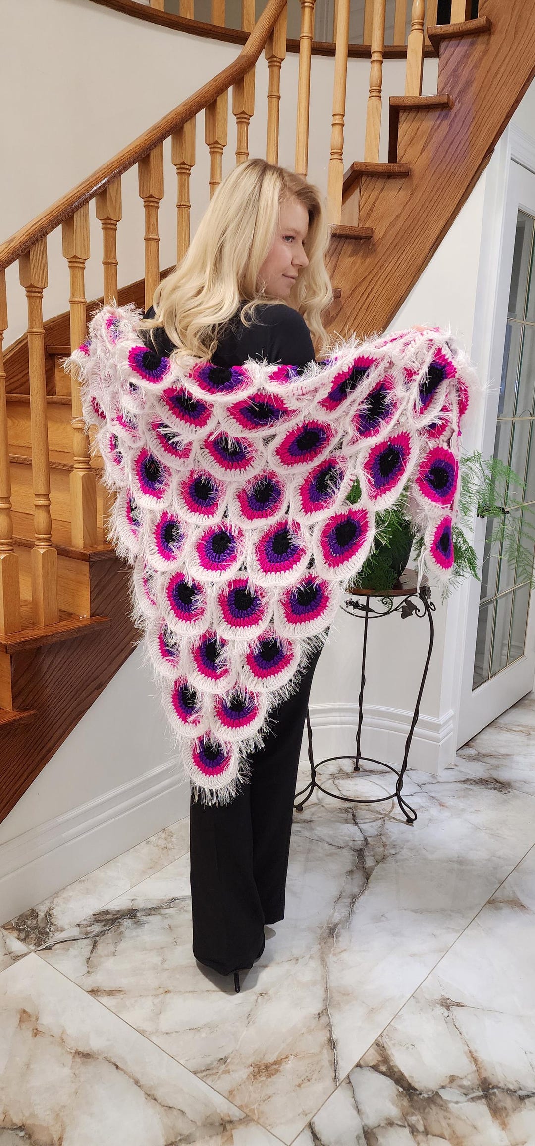 Pink Peacock Shawl - Crochet Pattern by Anna Stoklosa, Designer, Artist ...