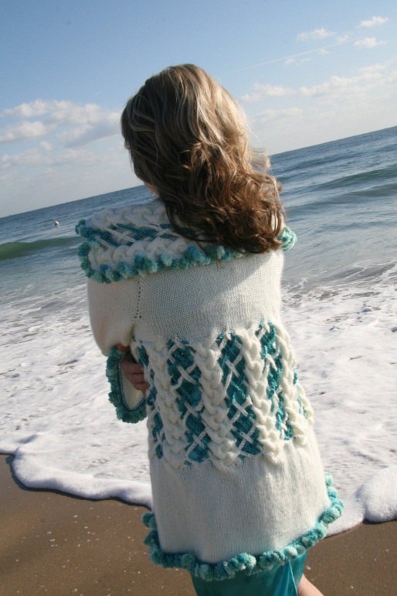 Ocean Sweater Classic Cardigan - KNITTING PATTERN - Beginner Friendly ...