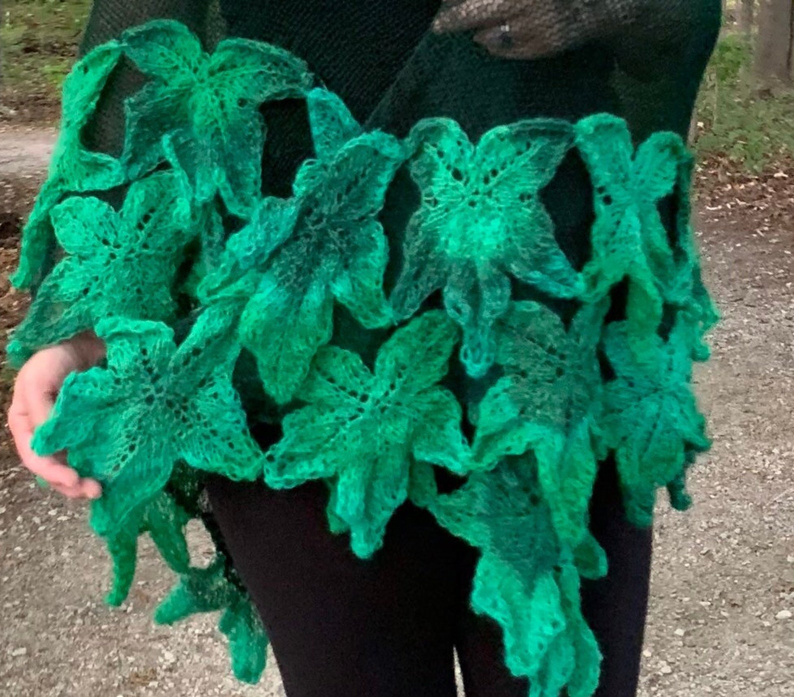 Maple Leaf Shawl - KNITTING PATTERN - Beginner Friendly - Instant ...