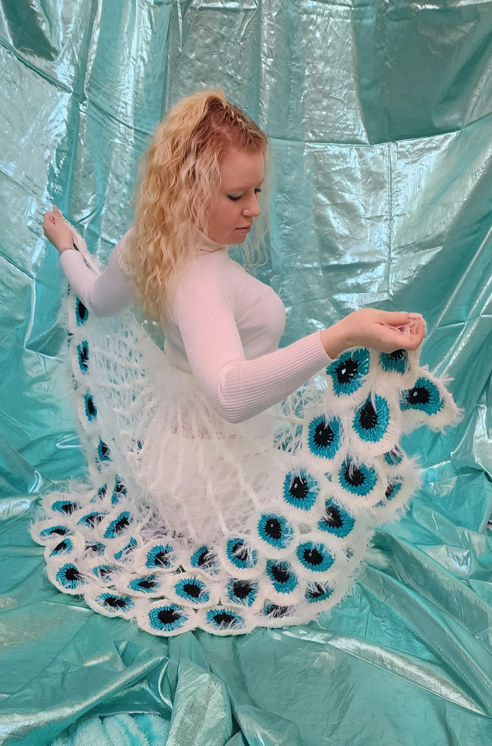 Good Luck Peacock Shawl - Crochet Pattern by Anna Stoklosa, Designer ...