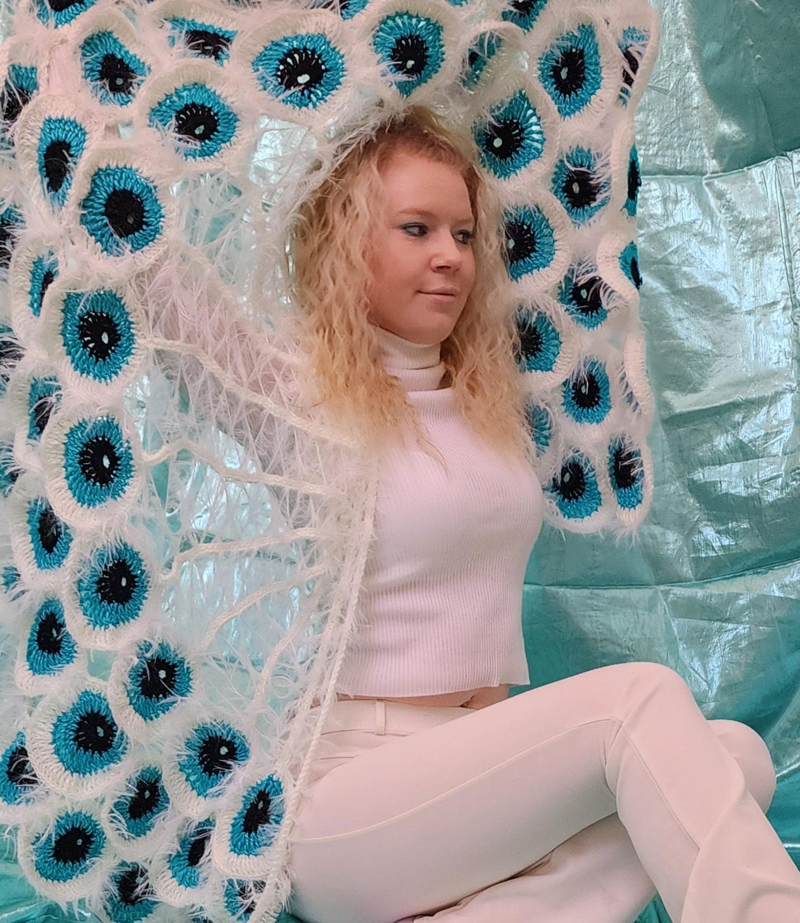 Good Luck Peacock Shawl - Crochet Pattern by Anna Stoklosa, Designer ...