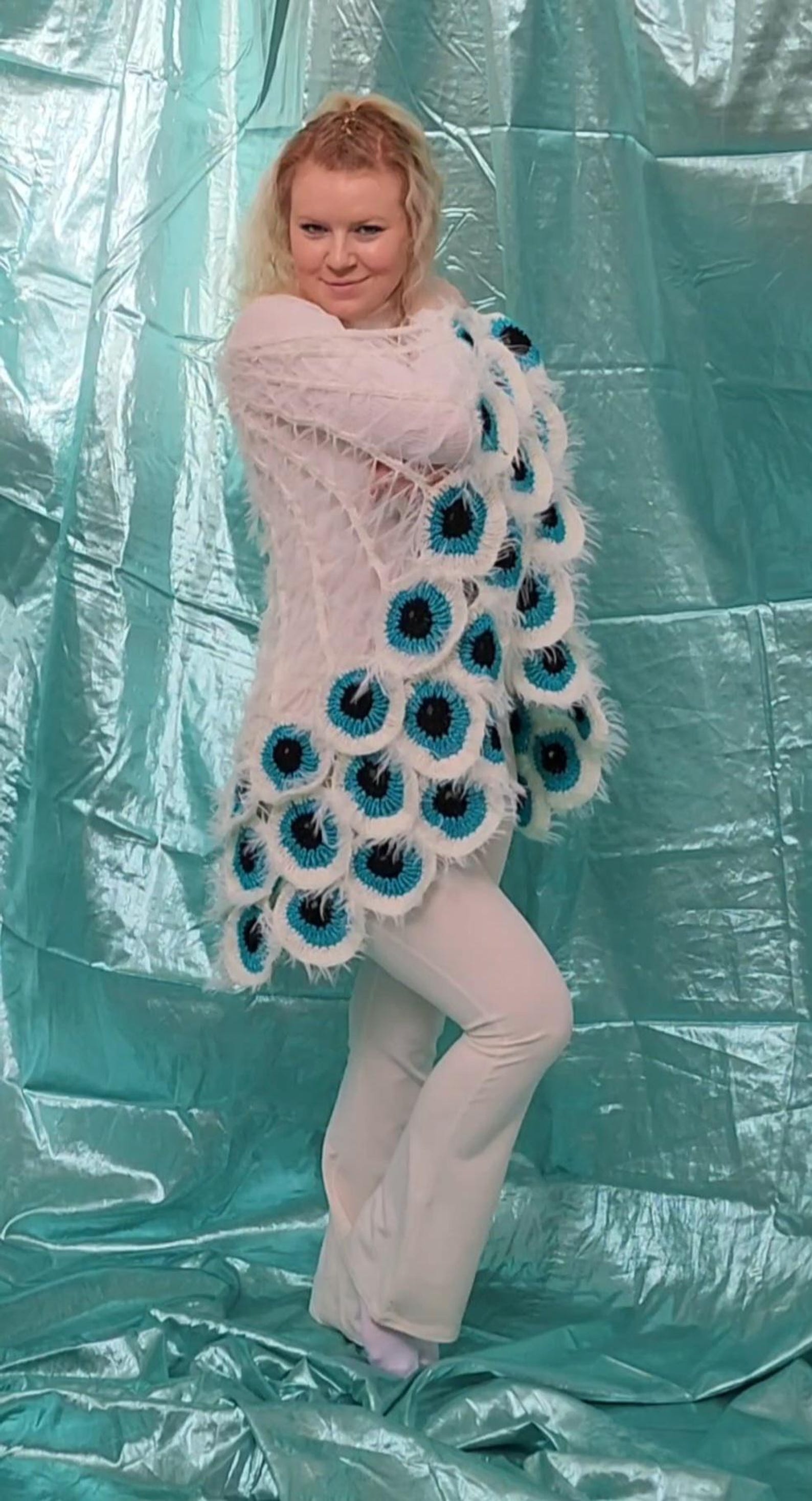 Good Luck Peacock Shawl - Crochet Pattern by Anna Stoklosa, Designer ...
