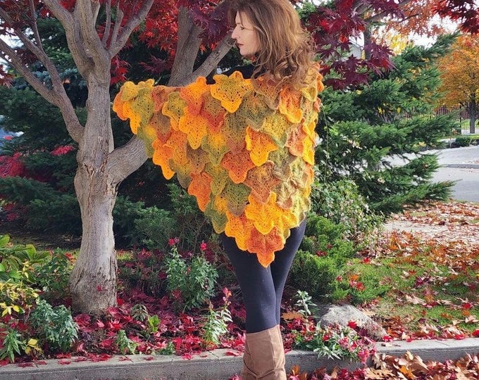 Maple Leaf Shawl CROCHET PATTERN Beginner Friendly Instant Download by ...