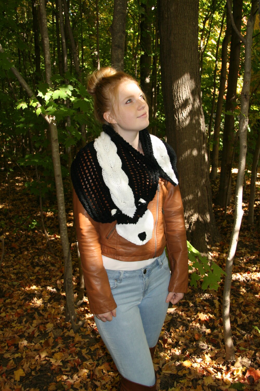 Skunk Scarf I KNITTING PATTERN I Instant Download I Easy & Beginner ...