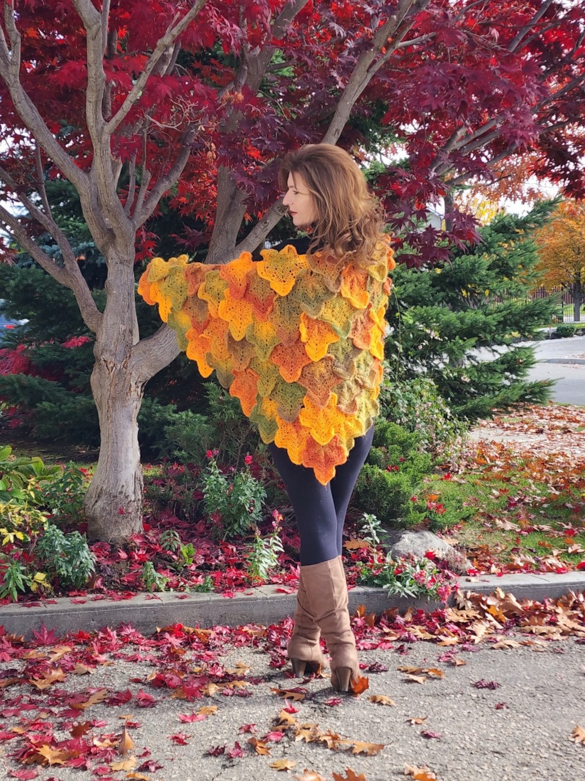 Maple Leaf Shawl CROCHET PATTERN Beginner Friendly - Etsy