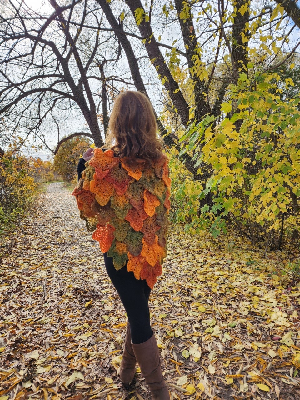 Maple Leaf Shawl - CROCHET PATTERN - Beginner Friendly - Instant ...