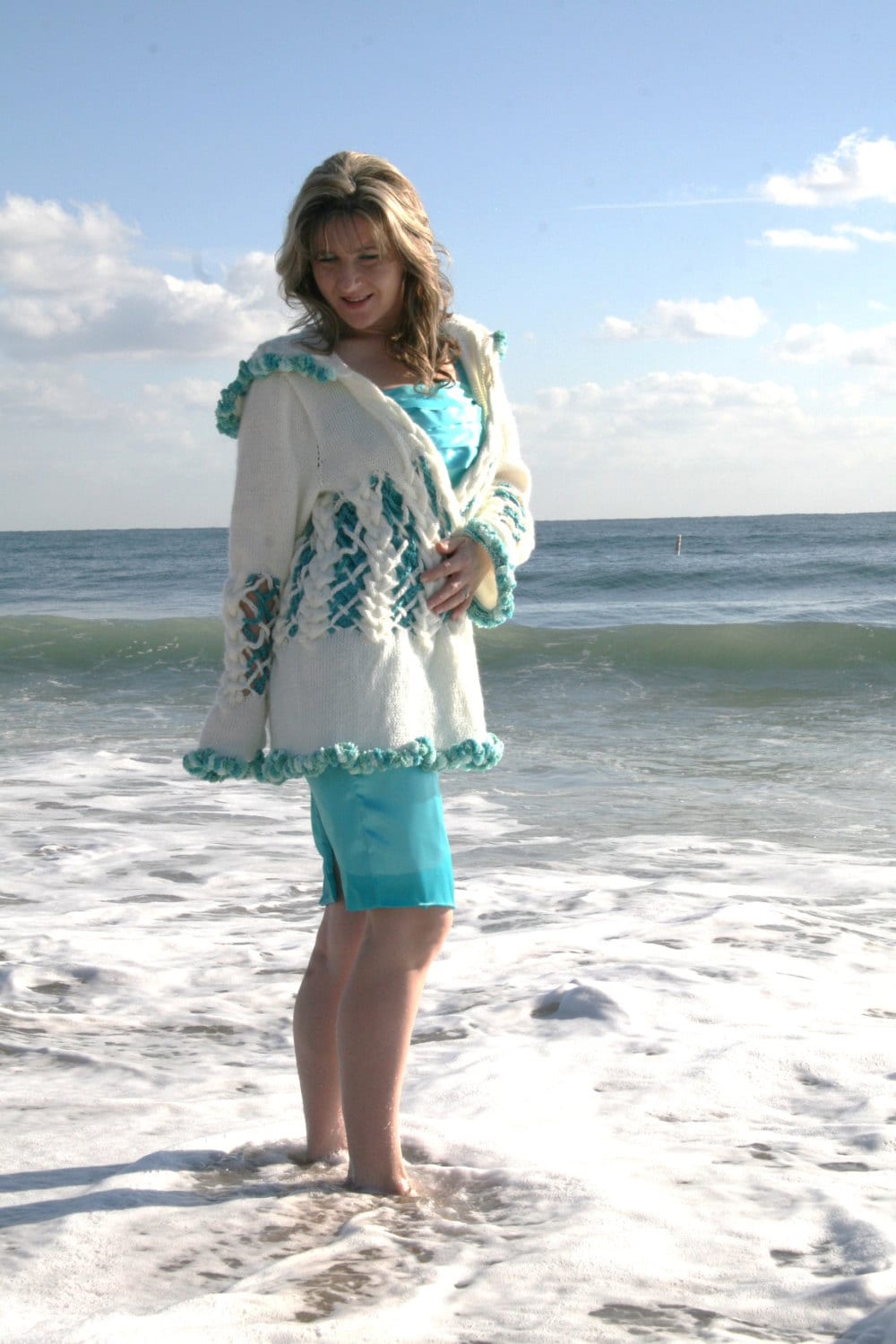 Ocean Sweater Classic Cardigan - KNITTING PATTERN - Beginner Friendly ...