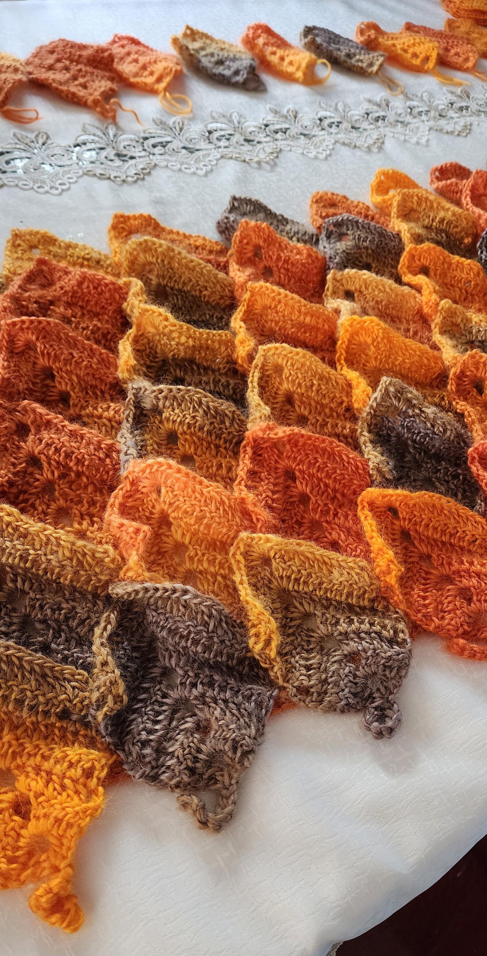 Autumn Leaves Shawl Top-down Crochet Pattern by Anna Stoklosa, Designer ...