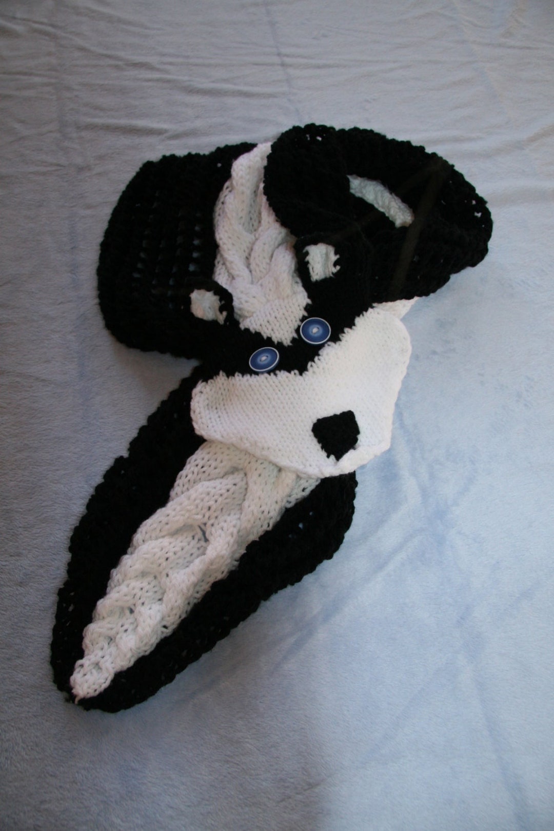 Skunk Scarf I KNITTING PATTERN I Instant Download I Easy & Beginner ...