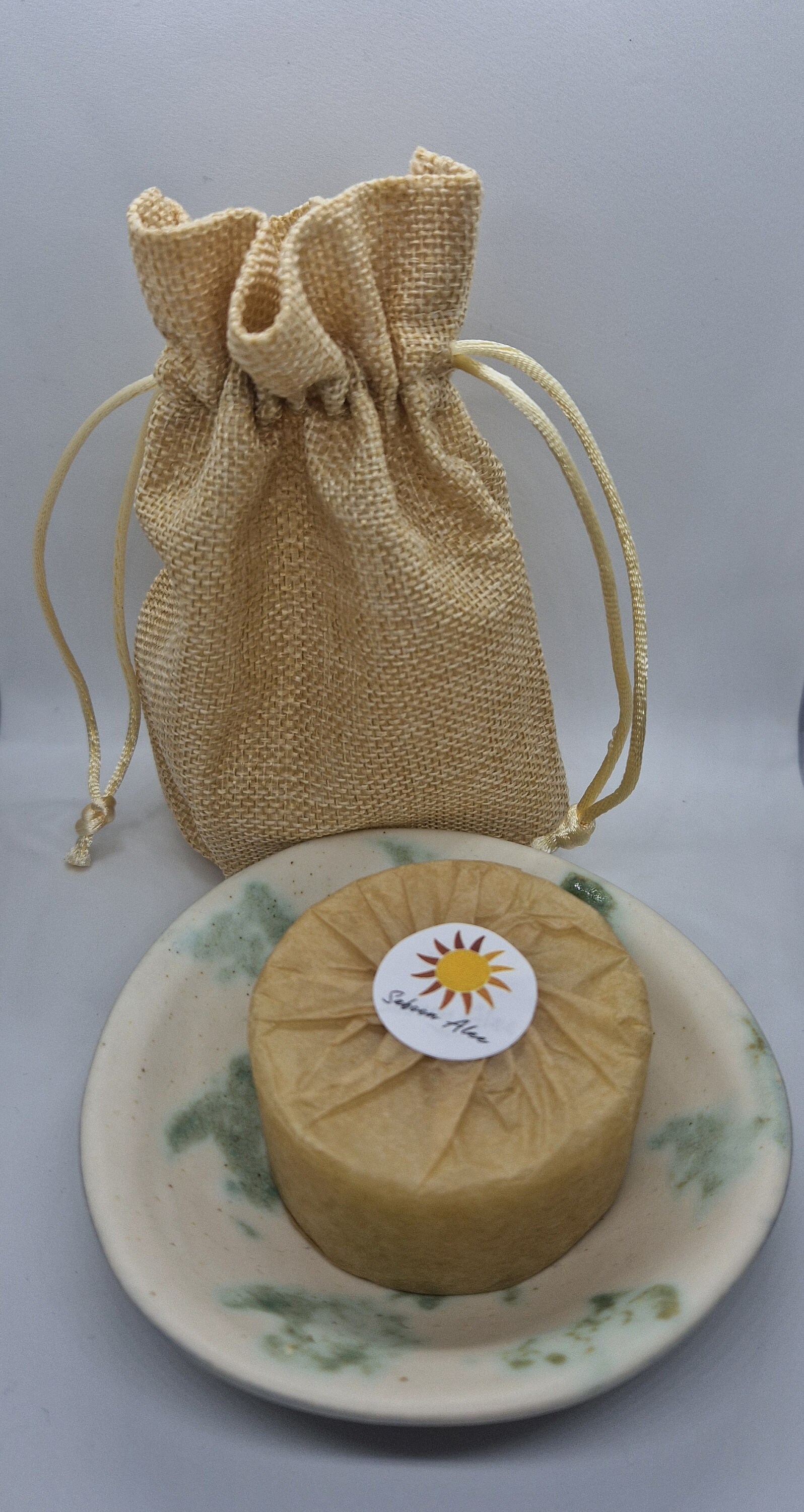 Handmade Circular / Round Ceramic Soap Dish White, Blue, Green ...