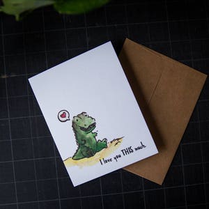 T-rex I Love You Card - Etsy