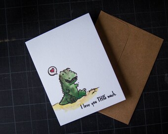 Funny Printable Dinosaur I Love You This Much Big Head Little Arms T ...